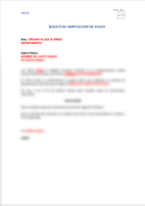 Solicitud ampliación de plazo - Paxtum